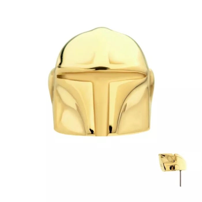 Star Wars 14K Yellow Gold Threadless End - Mandalorian | Glimpse