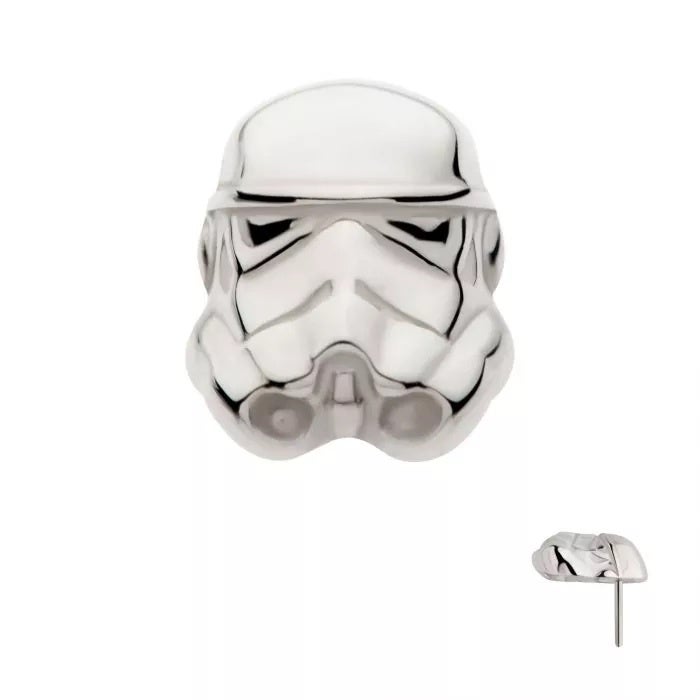 Star Wars 14K White Gold Threadless End - Storm Trooper | Glimpse